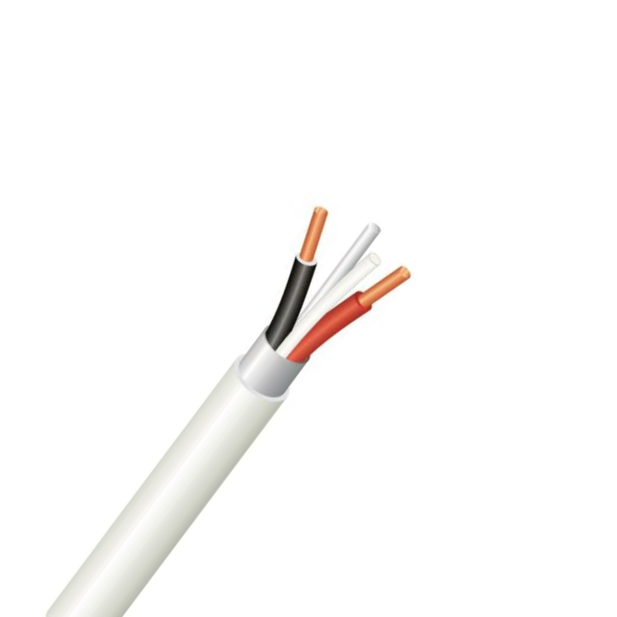 CABLE SURFIX - 2.5mm 2 Core + Earth White / 100m – Security Superstore ...